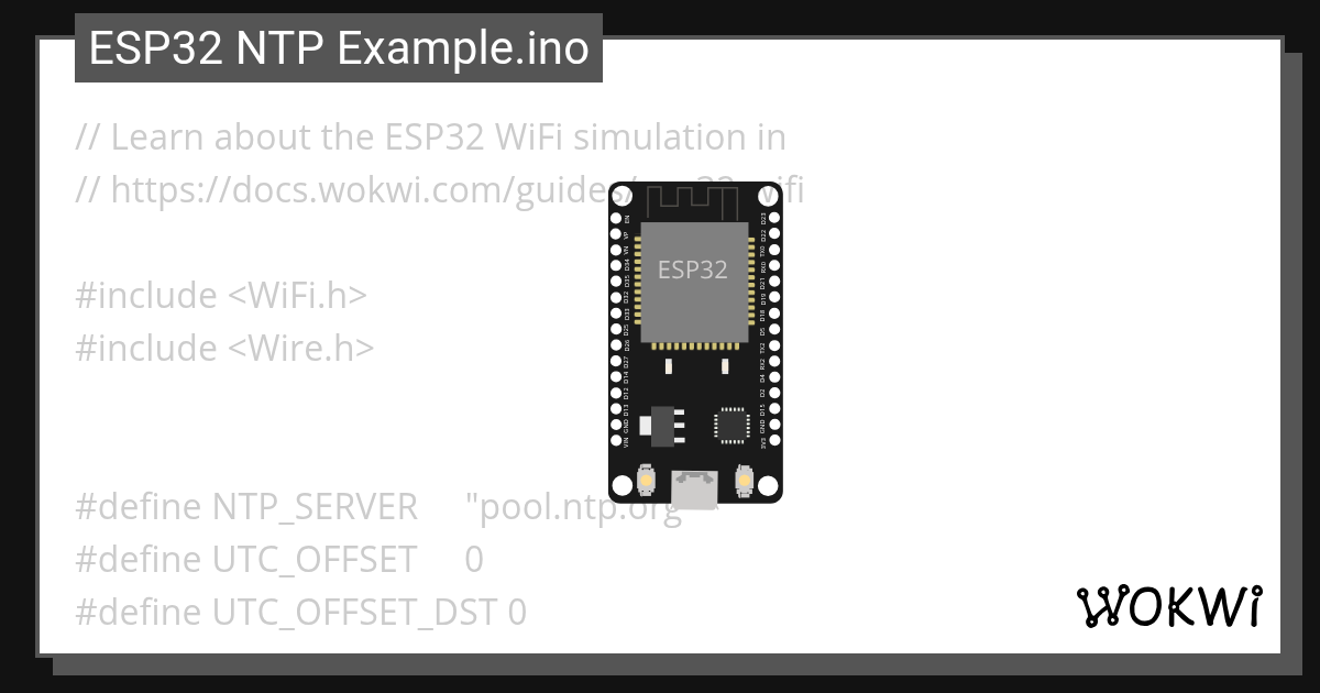 ESP32 NTP Example.ino copy - Wokwi ESP32, STM32, Arduino Simulator