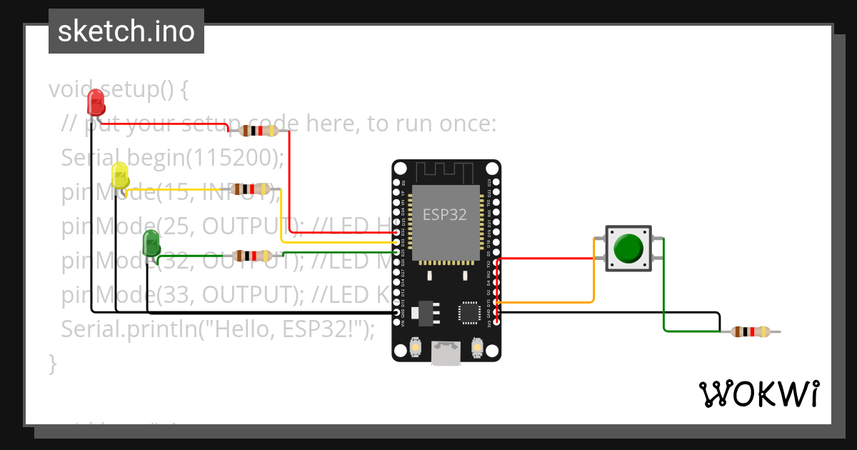 Traffic Light.ino - Wokwi ESP32, STM32, Arduino Simulator