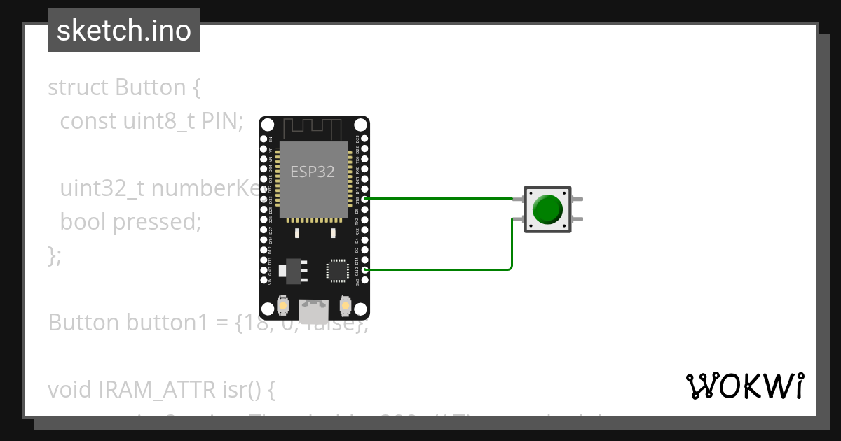 ESP32_Interrupcion HW - Wokwi ESP32, STM32, Arduino Simulator