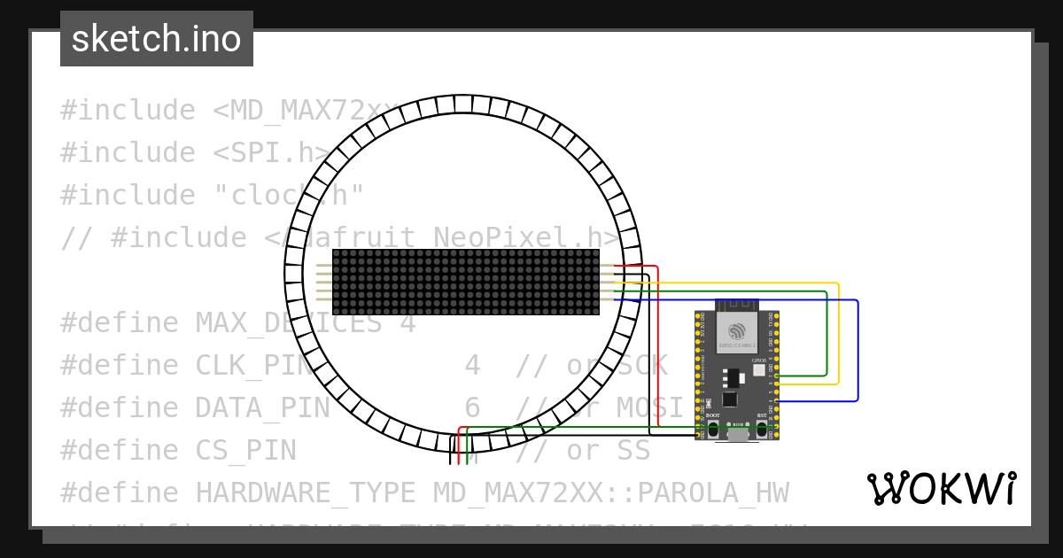Textringtestanim Wokwi Esp32 Stm32 Arduino Simulator 