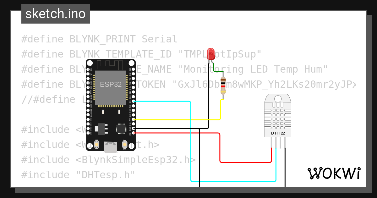 Tugas Led Suhu And Kelembaban Copy Wokwi Esp32 Stm32 Arduino Simulator
