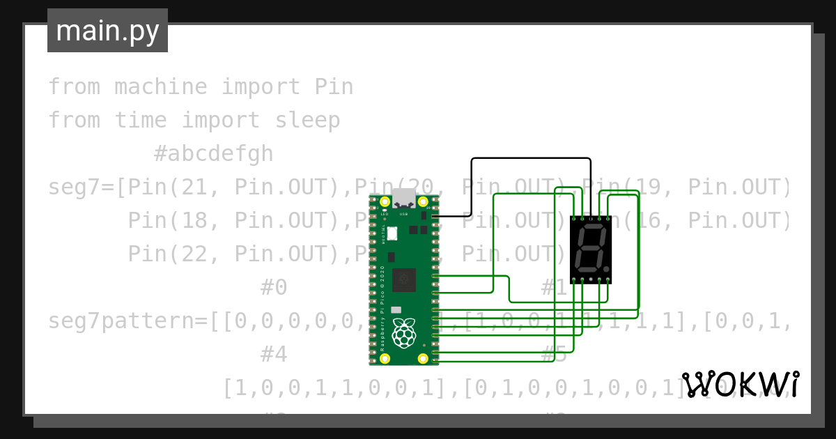 7 Segment Common Cathode Wokwi Esp32 Stm32 Arduino Simulator