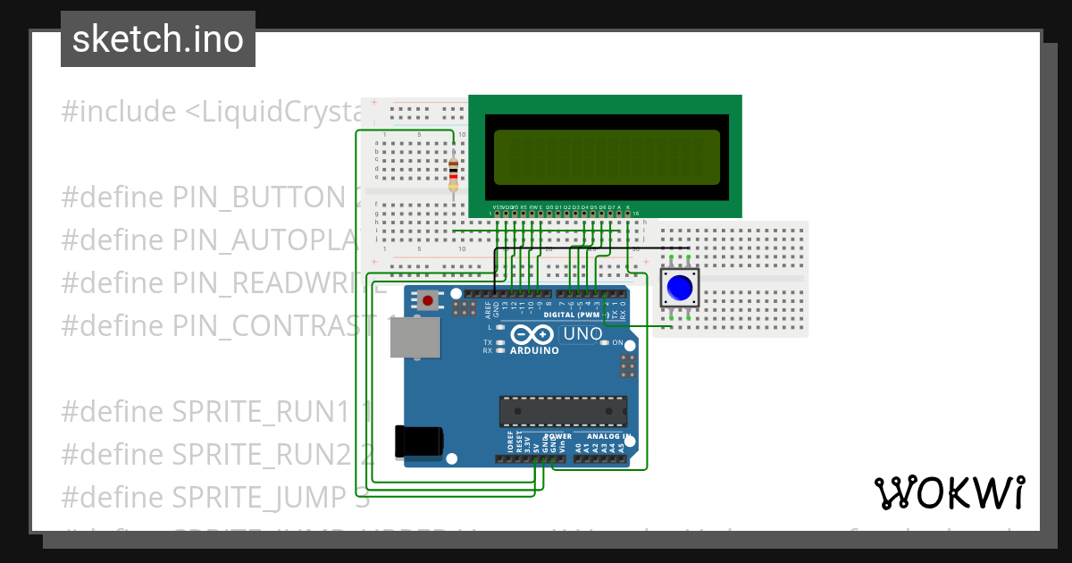 Jump Man Game - Wokwi Arduino and ESP32 Simulator