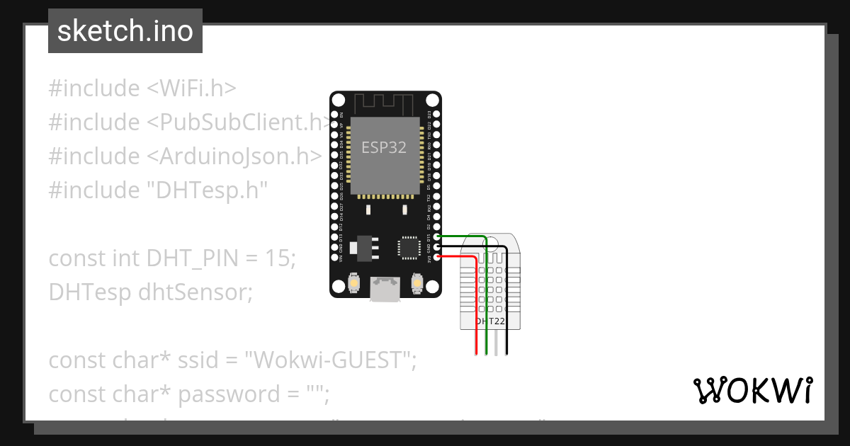 Publisher MQTT Json.ino - Wokwi ESP32, STM32, Arduino Simulator