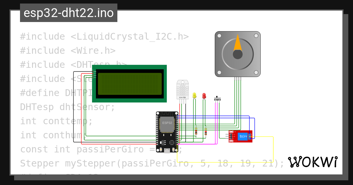 Rotore Con Pulsante Relè Wokwi Esp32 Stm32 Arduino Simulator