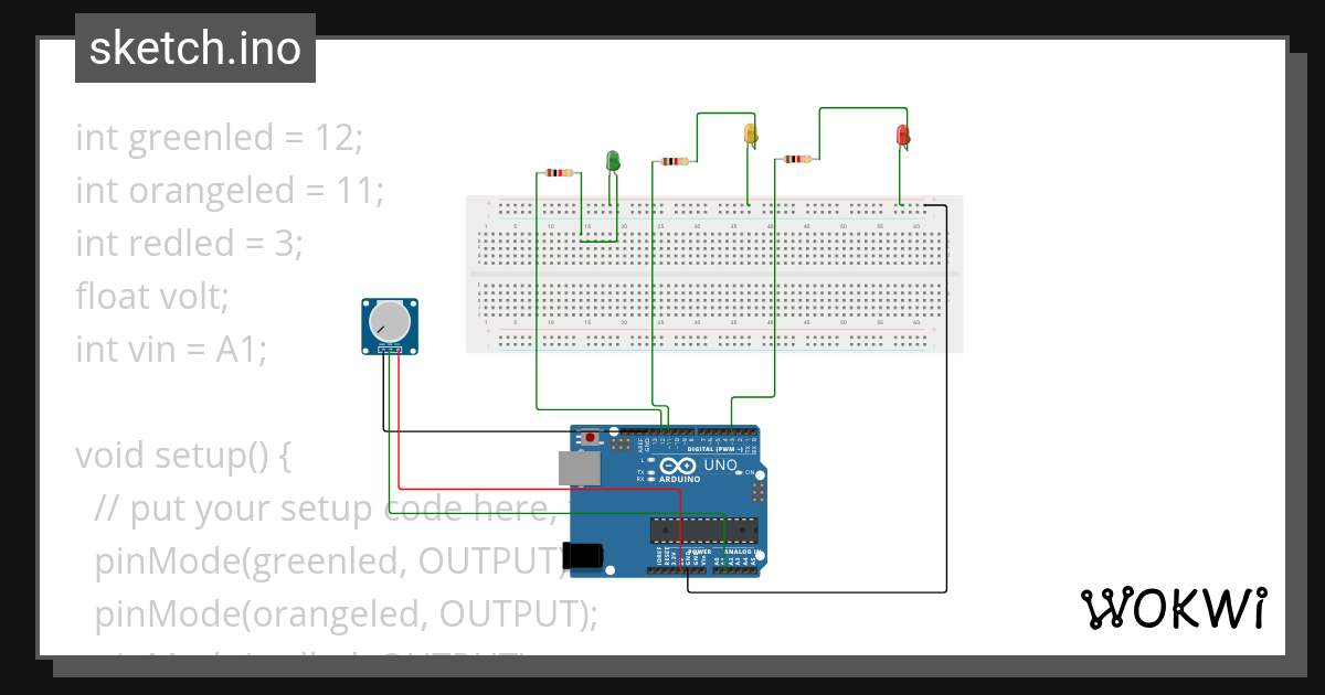 sketch.ino potentiometer - Wokwi ESP32, STM32, Arduino Simulator