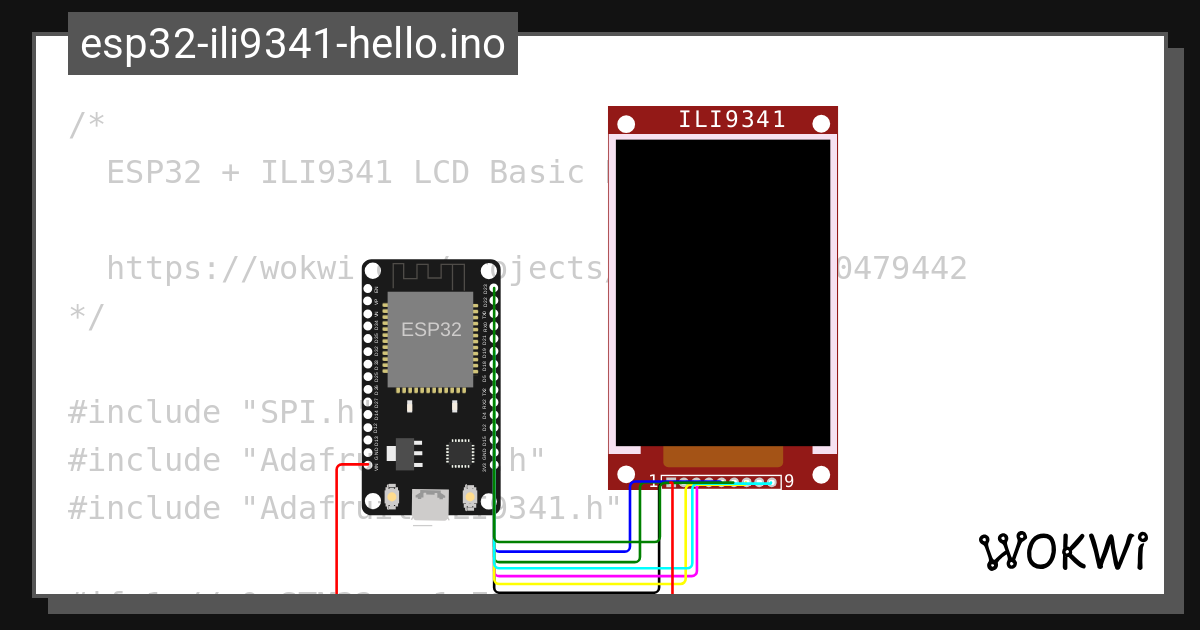 Esp32 Ili9341 O Copy Wokwi Esp32 Stm32 Arduino Simulator 5532