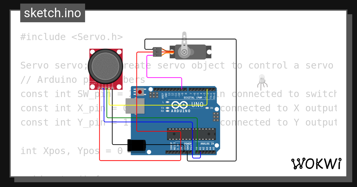 Joystick Servo X 2 Wokwi Esp32 Stm32 Arduino Simulator 9992
