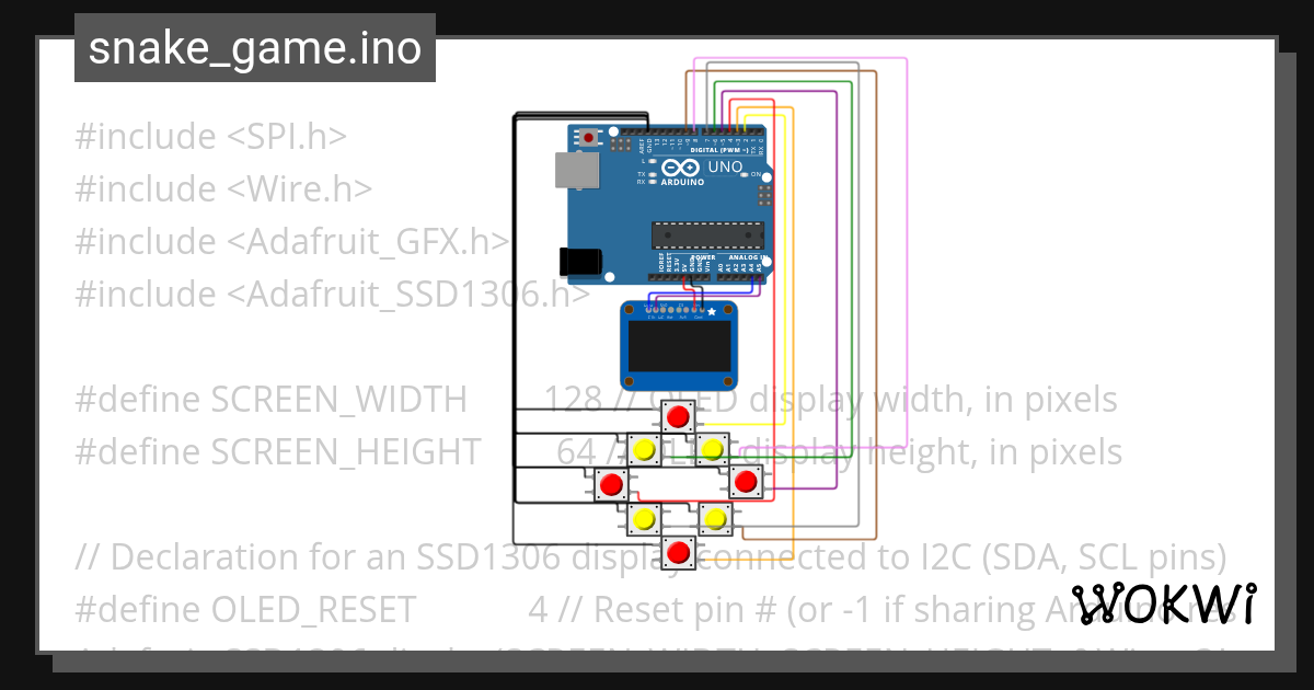 79086029_吴多勋_Snake game basic - Wokwi ESP32, STM32, Arduino Simulator