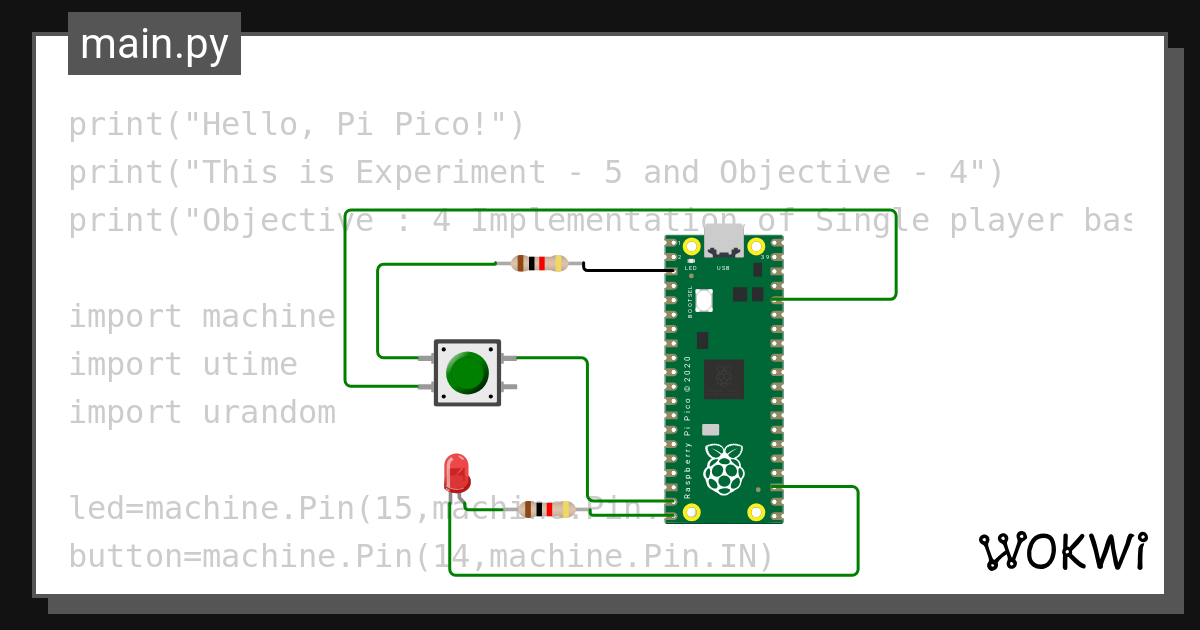 Single Player Based Simple Reaction Timing Game Wokwi Esp32 Stm32 Arduino Simulator