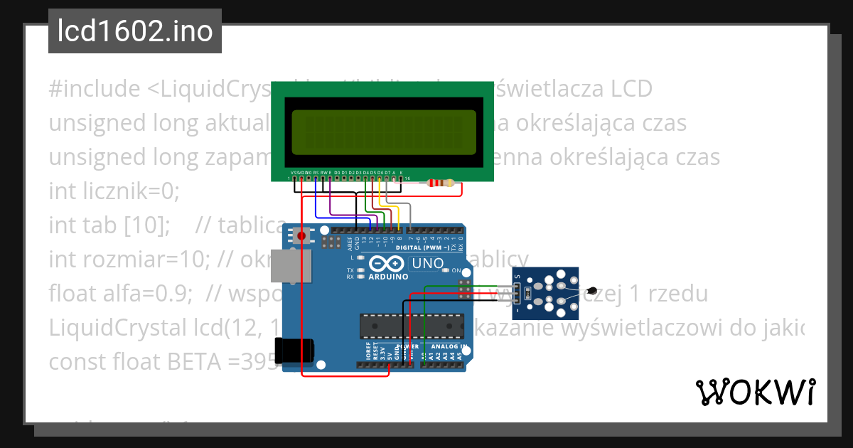 lcd1602.ino - Wokwi ESP32, STM32, Arduino Simulator