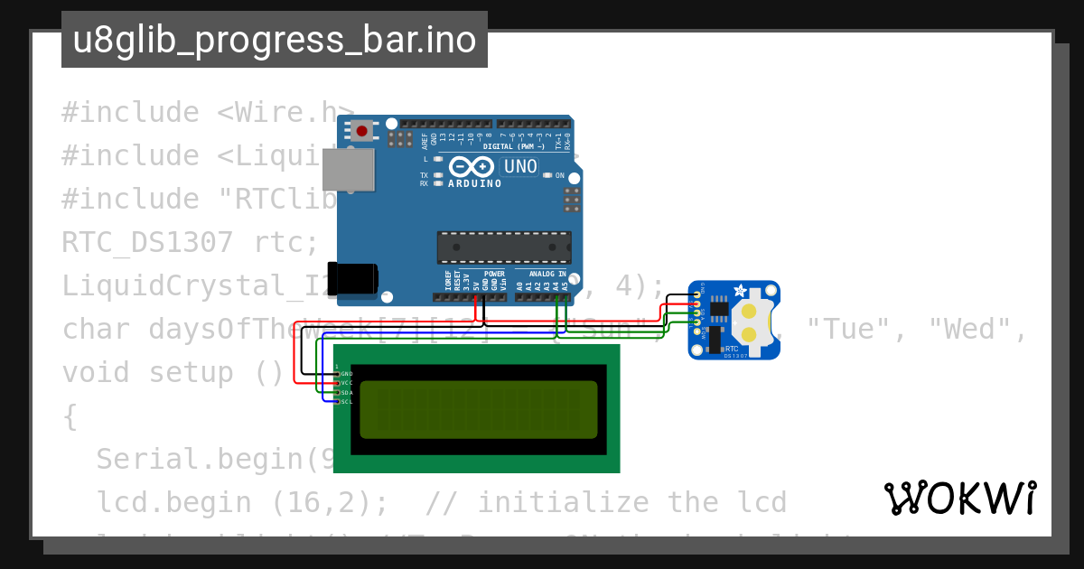 Ds1307lcd I2c Copy Wokwi Esp32 Stm32 Arduino Simulator 7422