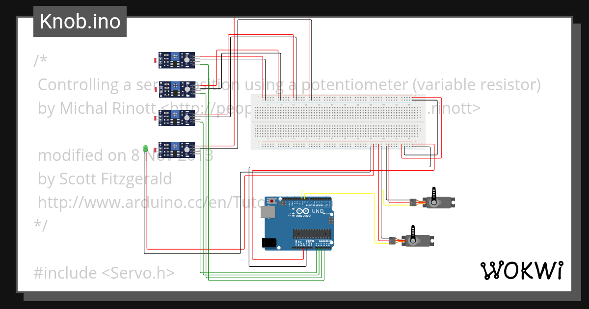 Knob.ino - Wokwi ESP32, STM32, Arduino Simulator