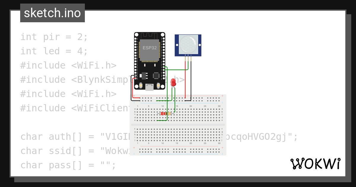 Coba Pir Wokwi Esp32 Stm32 Arduino Simulator 1306