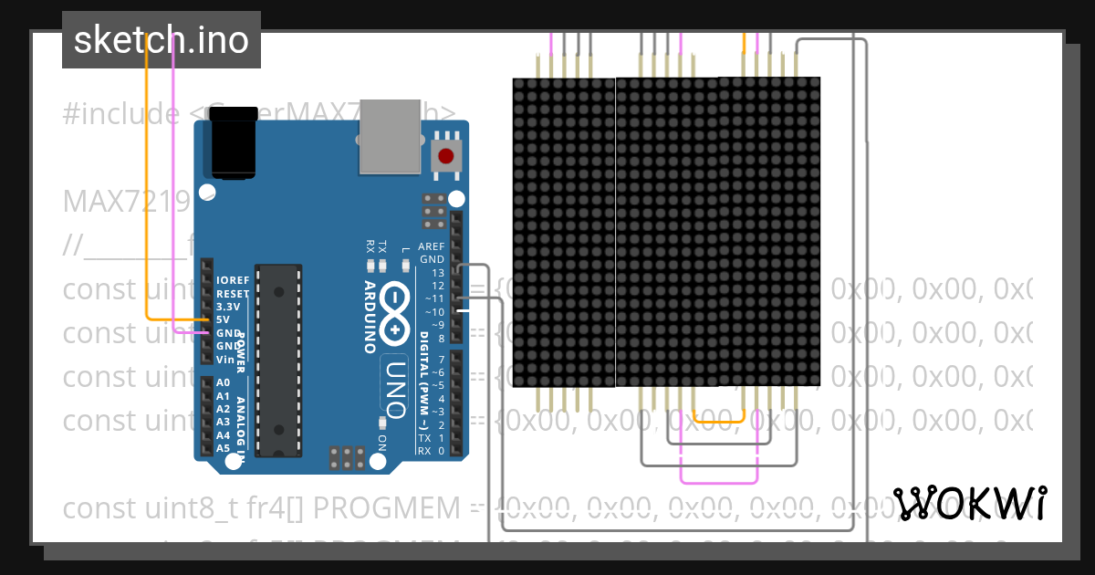 матрица чел - Wokwi ESP32, STM32, Arduino Simulator