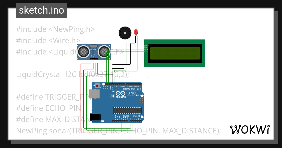 sensor-ultrasonik.ino - Wokwi ESP32, STM32, Arduino Simulator