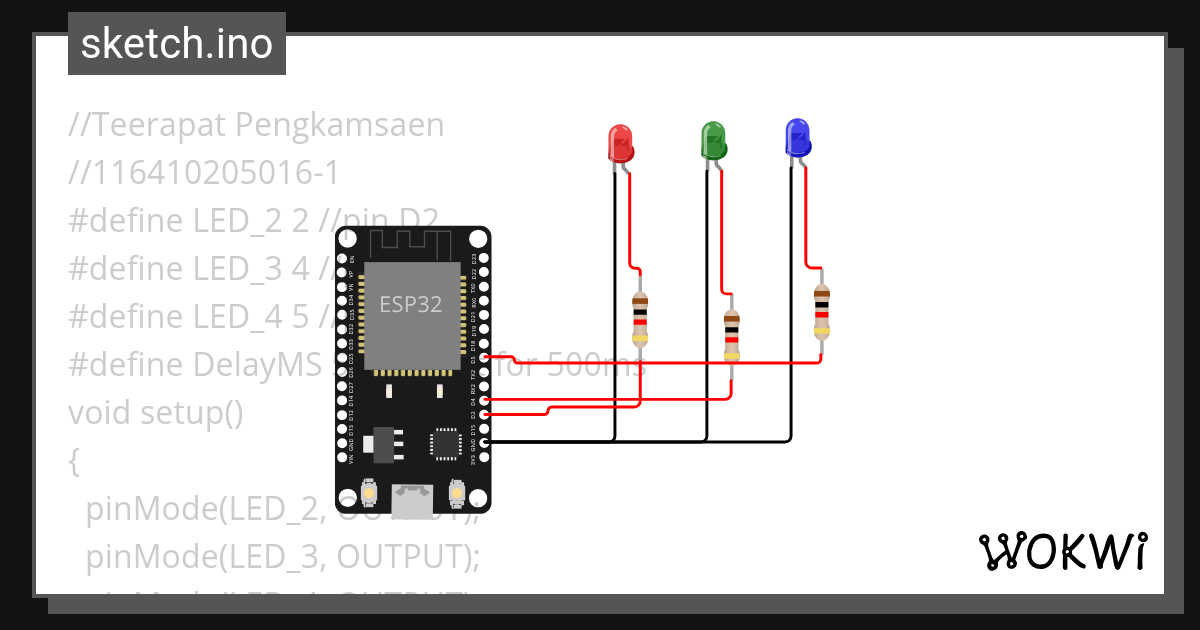 EX_4 - Wokwi ESP32, STM32, Arduino Simulator