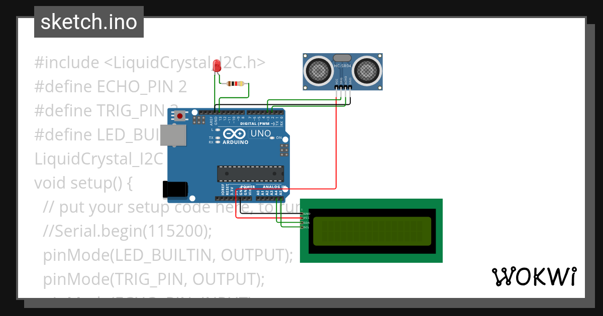 jarak.ino - Wokwi ESP32, STM32, Arduino Simulator