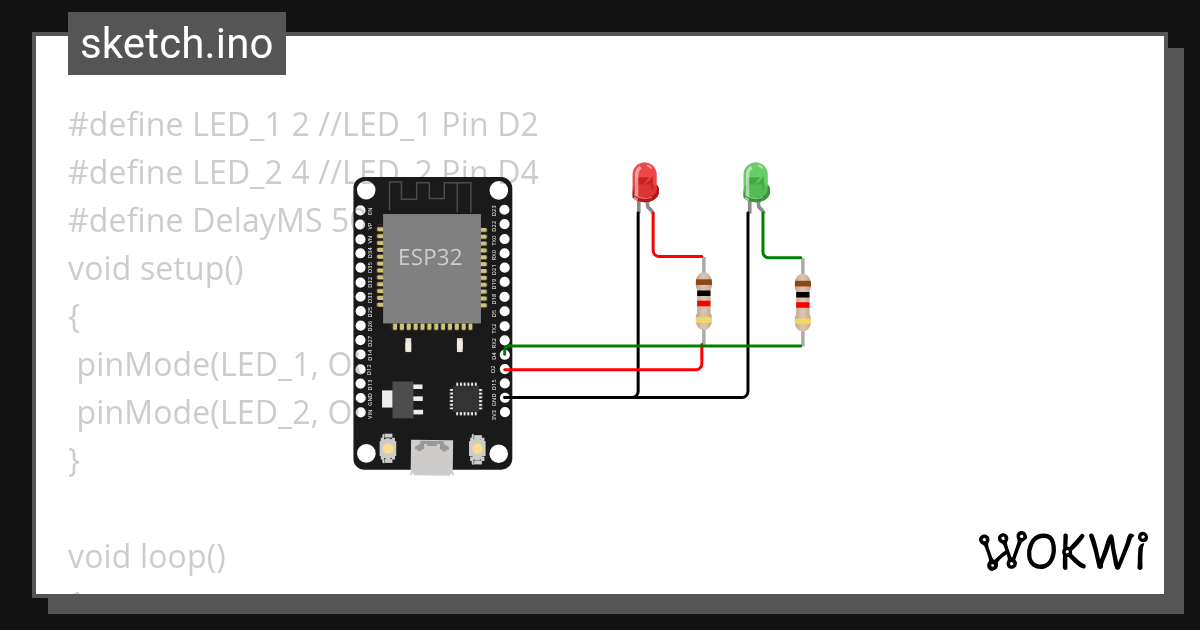 Ex.3_BlinkLEDInt - Wokwi ESP32, STM32, Arduino Simulator
