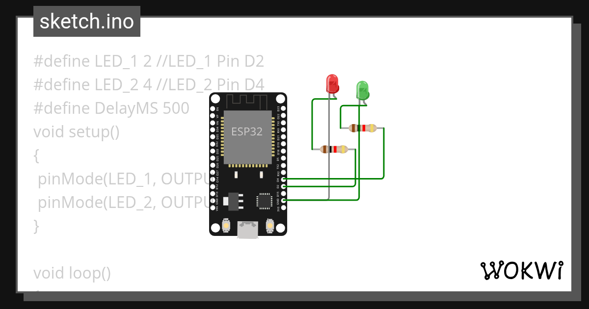 EX3_BlinkLEDInt - Wokwi ESP32, STM32, Arduino Simulator