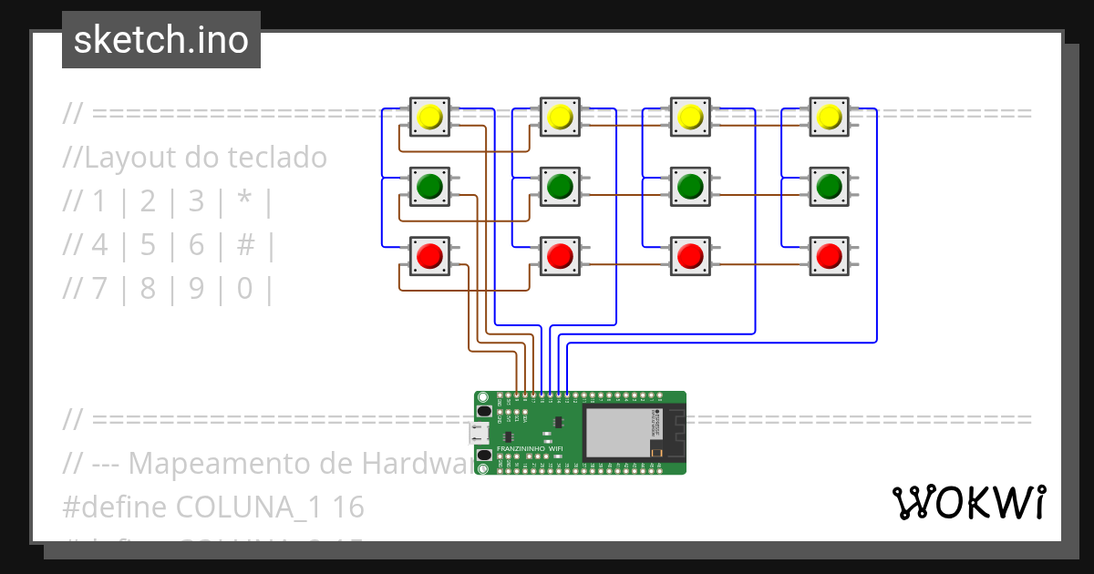 matriz.ino - Wokwi ESP32, STM32, Arduino Simulator
