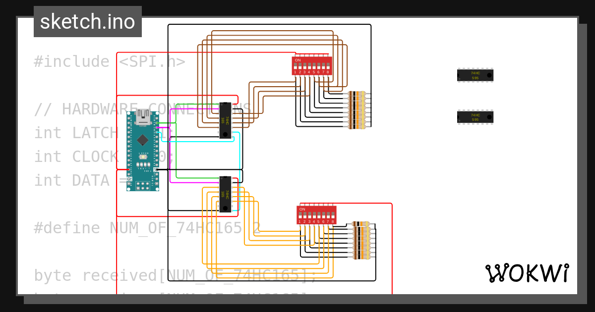 Shiftregisterbinary Correct Truefalse Wokwi Esp32 Stm32 Arduino Simulator 