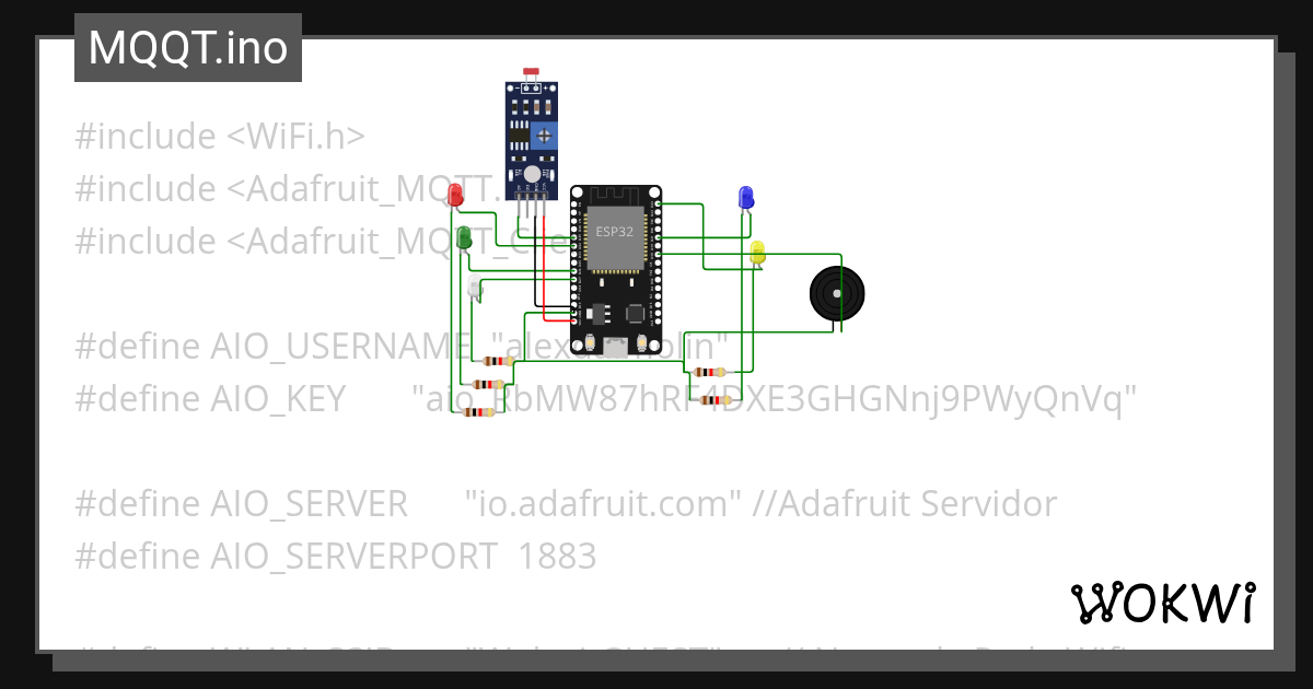 Exemplo MQTT - Wokwi Arduino and ESP32 Simulator