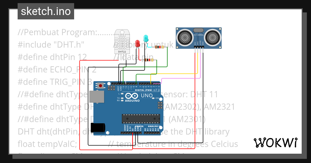 Sensor RESPONSI - Wokwi ESP32, STM32, Arduino Simulator