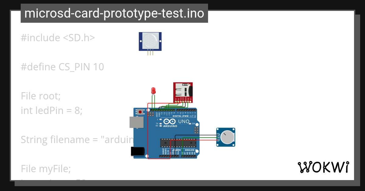 Benjamin Gove motion sensor alarm microsd-card-led-pot-datasave.ino - Wokwi ESP32, STM32 ...