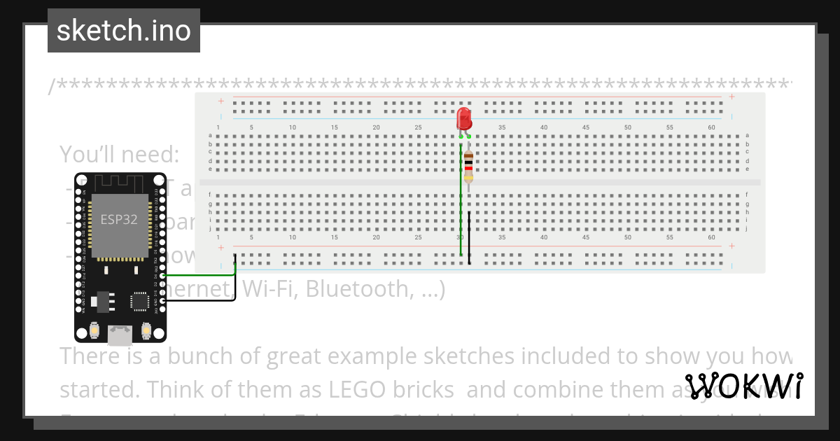 sketch.ino - Wokwi ESP32, STM32, Arduino Simulator