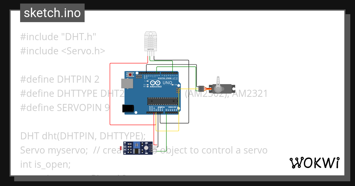Umbrella.ino - Wokwi ESP32, STM32, Arduino Simulator