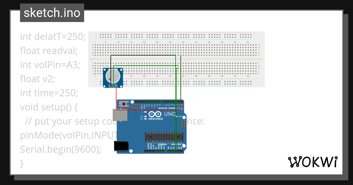 potentiometer - Wokwi ESP32, STM32, Arduino Simulator