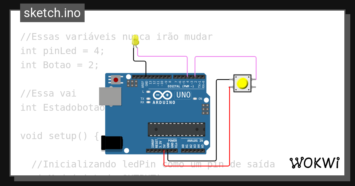 Botão E If Wokwi Esp32 Stm32 Arduino Simulator 0618