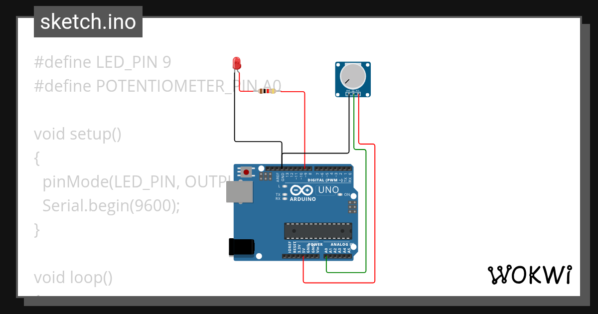 LED Potentiometer Test - Wokwi ESP32, STM32, Arduino Simulator LED Potentiometer Test - Wokwi ESP32, STM32, Arduino Simulator