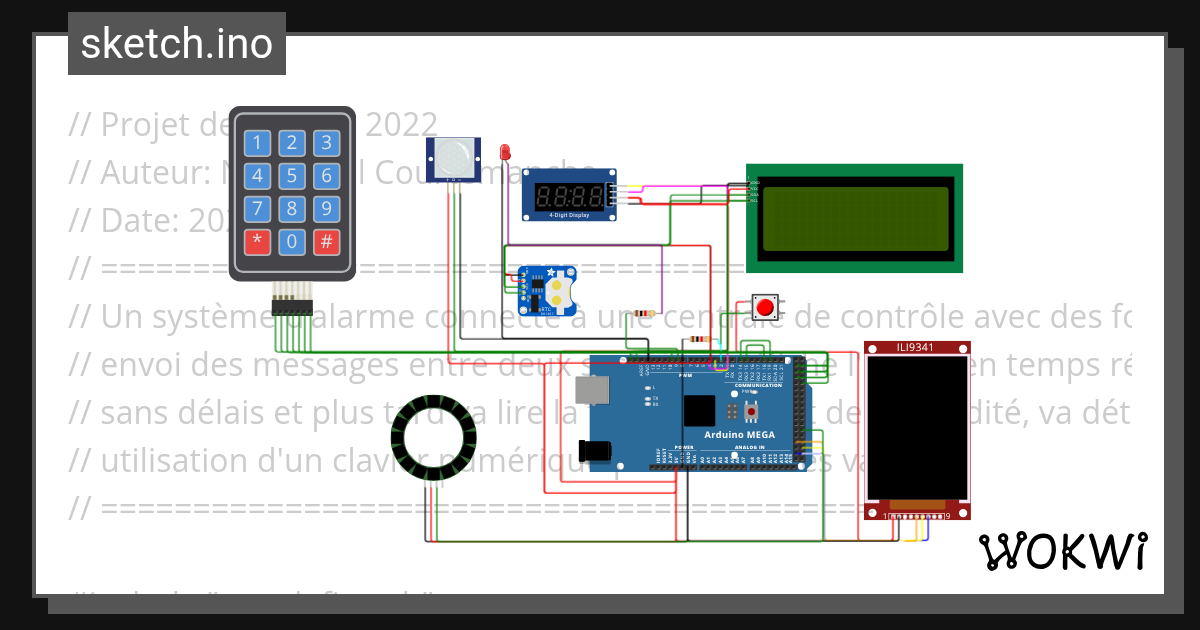 Projet de session 2022 ÉTAPE 2 - Wokwi ESP32, STM32, Arduino Simulator