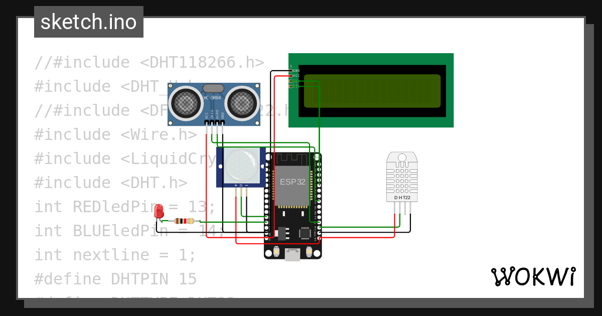 Suburban Multifunction Detector Wokwi Esp32 Stm32 Arduino Simulator 7129