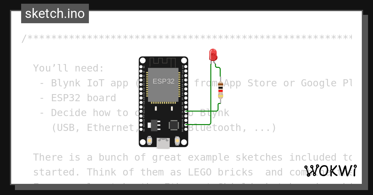 Led Wokwi Esp32 Stm32 Arduino Simulator 6960