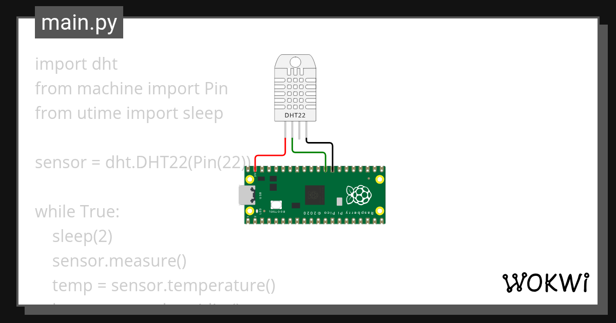 DHT22 - Wokwi ESP32, STM32, Arduino Simulator