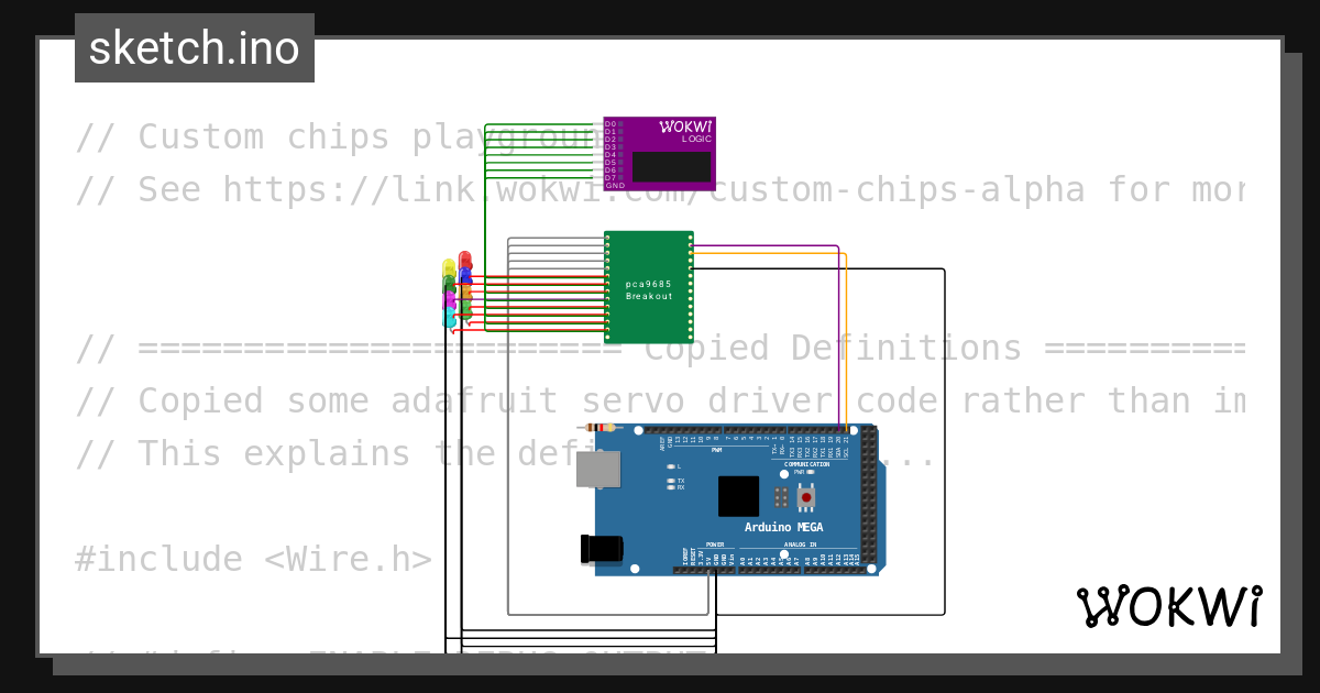 Pca9685 Custom Chip Copy Wokwi Esp32 Stm32 Arduino Simulator 8312