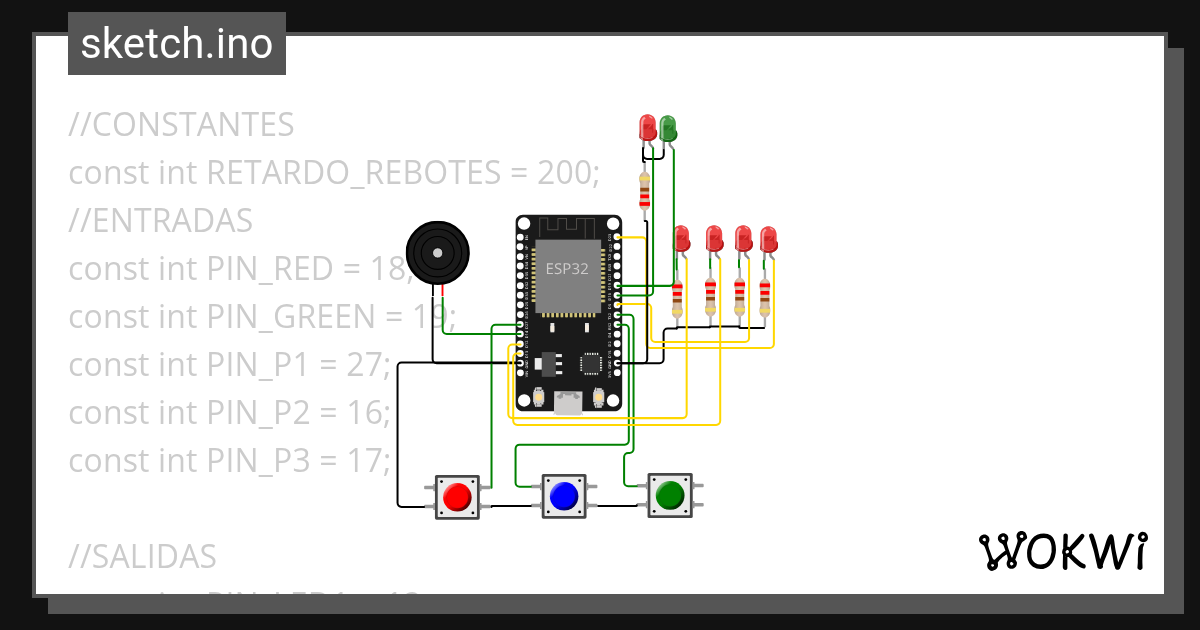 Examen 09-12-2022 - nivel 1 - Wokwi ESP32, STM32, Arduino Simulator