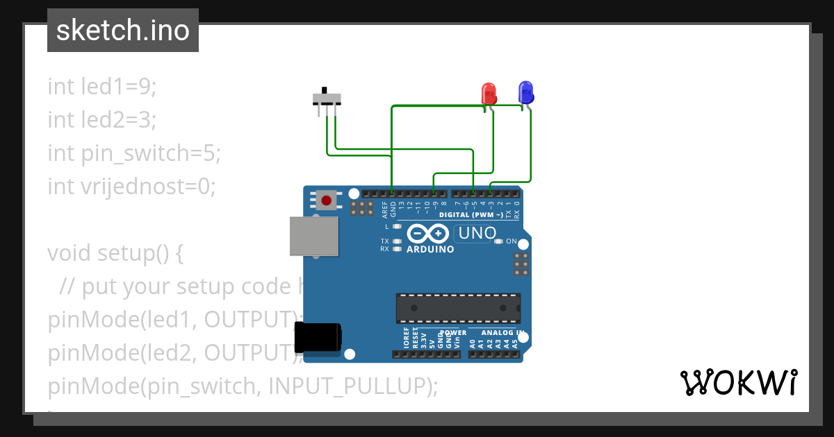 slide switch - Wokwi ESP32, STM32, Arduino Simulator