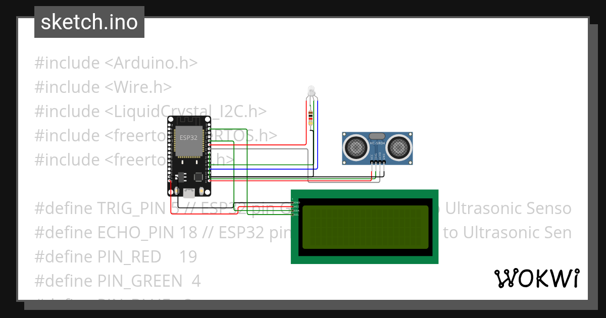 distance.ino - Wokwi ESP32, STM32, Arduino Simulator