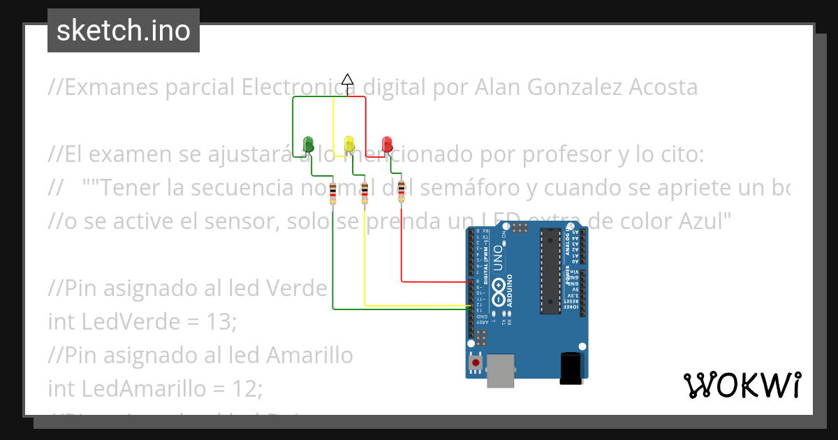 Semaforo normal - Wokwi ESP32, STM32, Arduino Simulator