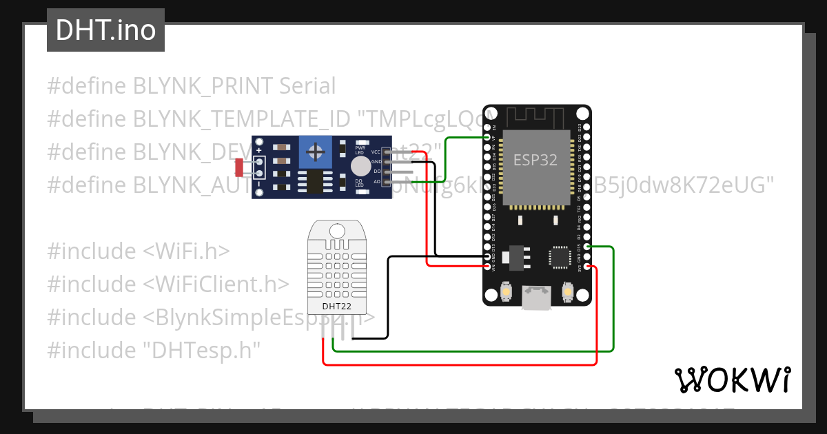 DHT.ino - Wokwi ESP32, STM32, Arduino Simulator