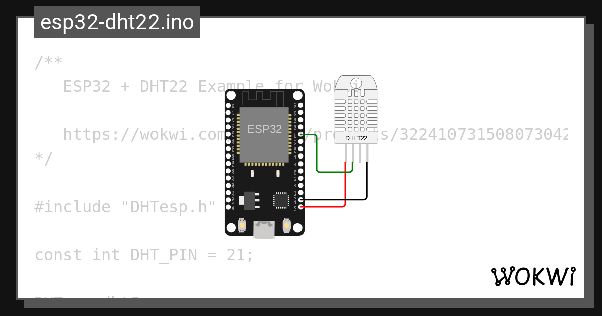 Esp32 Dht22 Sensore Temp E Umidità Wokwi Esp32 Stm32 Arduino Simulator