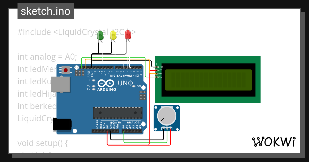 Potensio 3 Wokwi Esp32 Stm32 Arduino Simulator