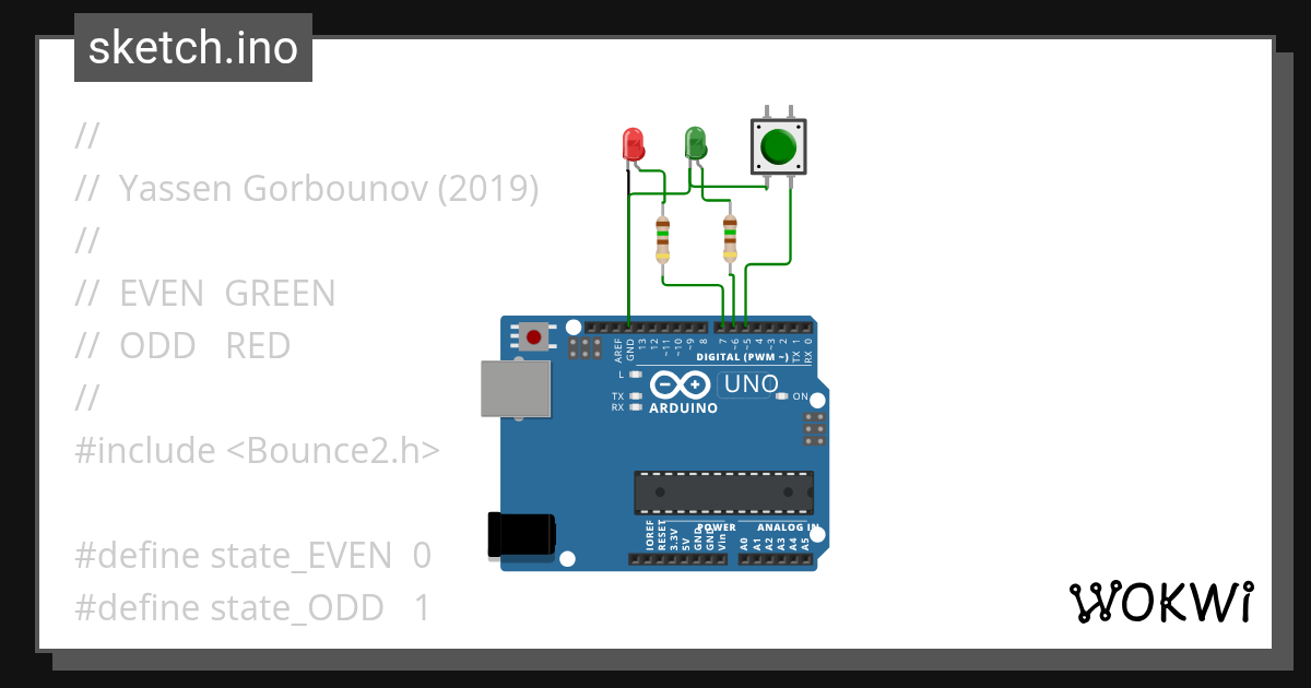 fsm_odd_even.ino - Wokwi ESP32, STM32, Arduino Simulator