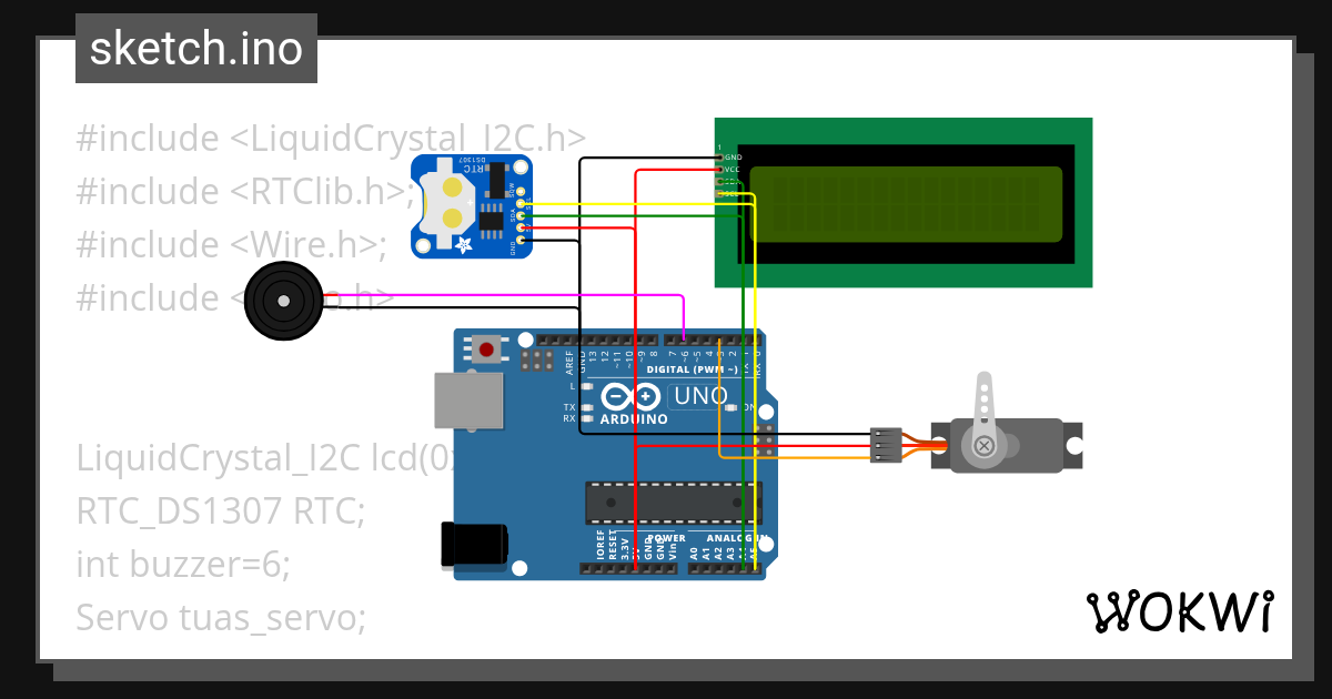 Jam output servo - Wokwi ESP32, STM32, Arduino Simulator