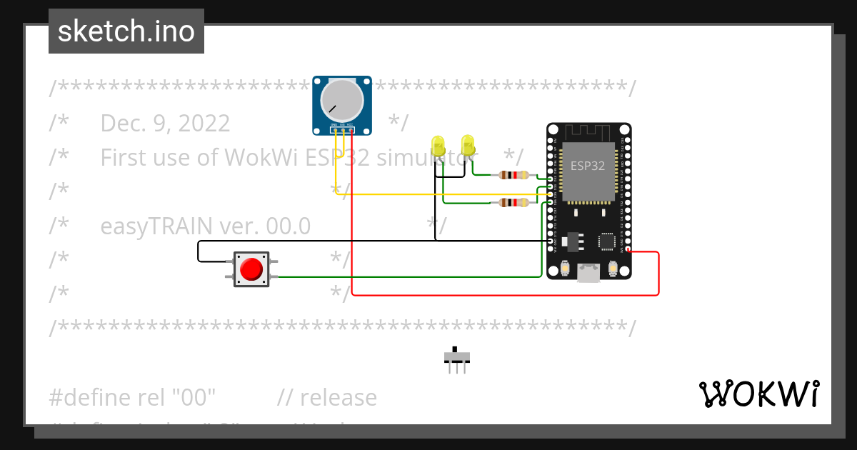 easyTRAIN 00_0 - Wokwi ESP32, STM32, Arduino Simulator
