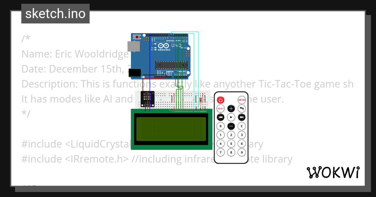 Tic Tac To - Wokwi Arduino and ESP32 Simulator